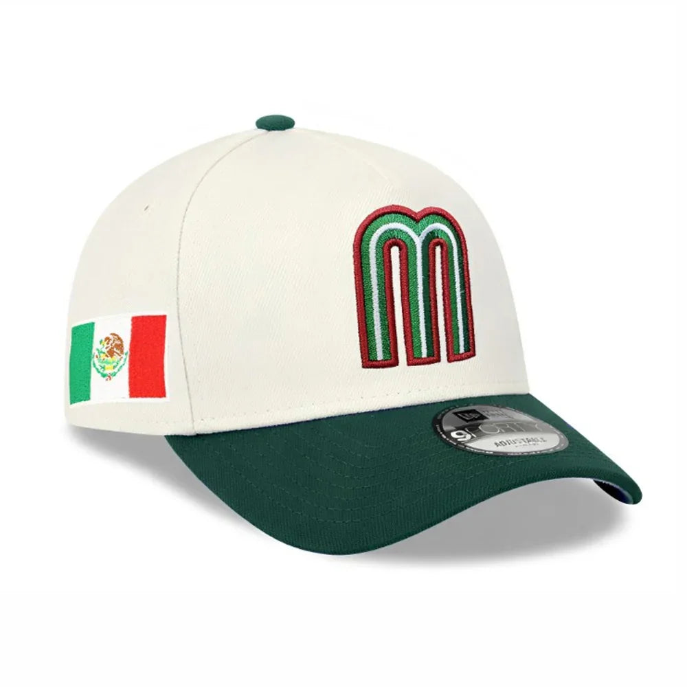 Mexico Baseball WBC New Era 9FORTY A-Frame Snapback Hat - Chrome/Dark ...
